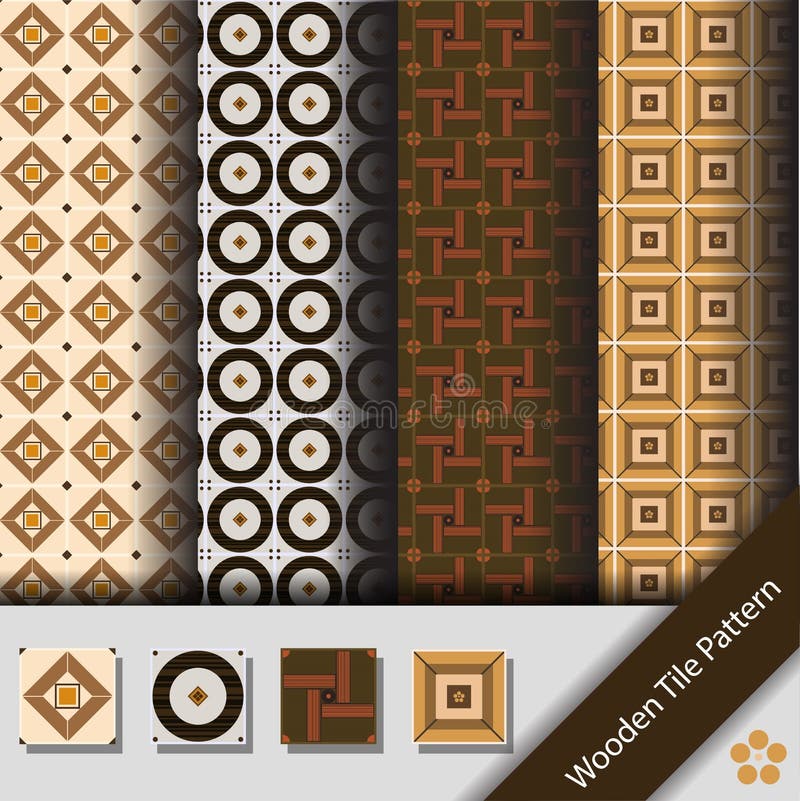 Wooden Tile Pattern stock vector. Illustration of graphic - 60286377