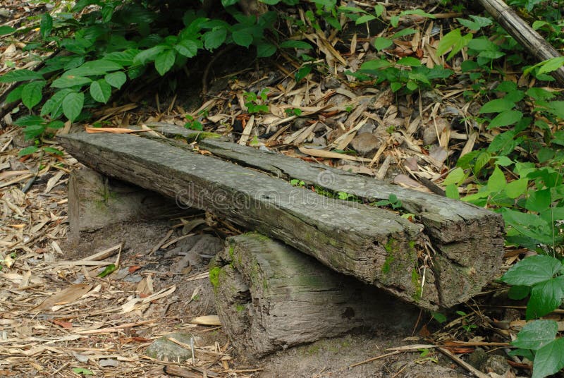Wooden timber bench stock image. Image of park, timber - 51206845