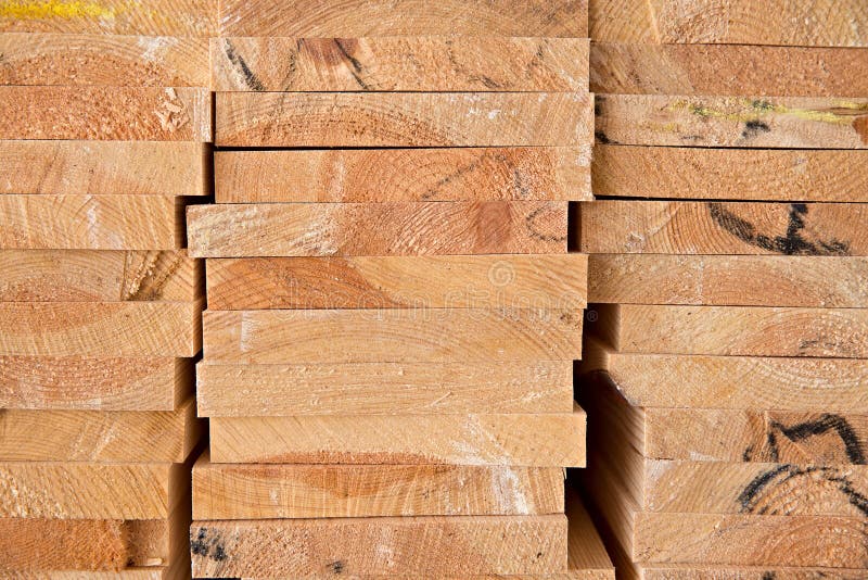 Wooden timber at a sawmill stock image. Image of rough - 54111427
