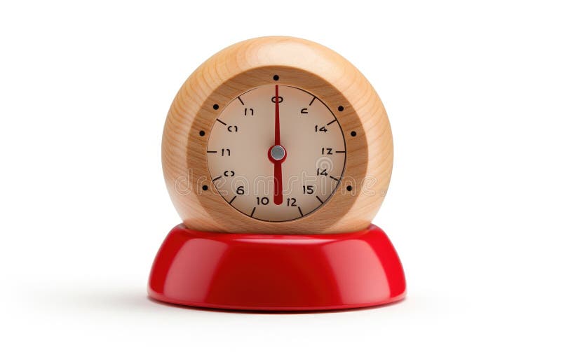 Wooden Timer on White Background Stock Illustration - Illustration of ...