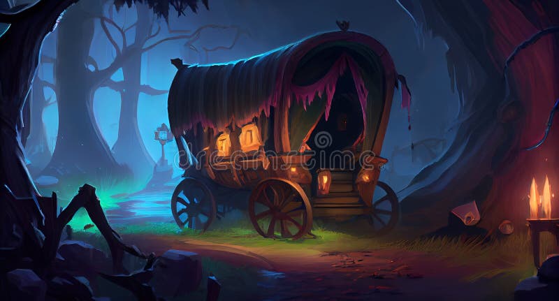 Wooden, Tiny Home on Wheels. Fantasy AI Generative Illustration Stock ...