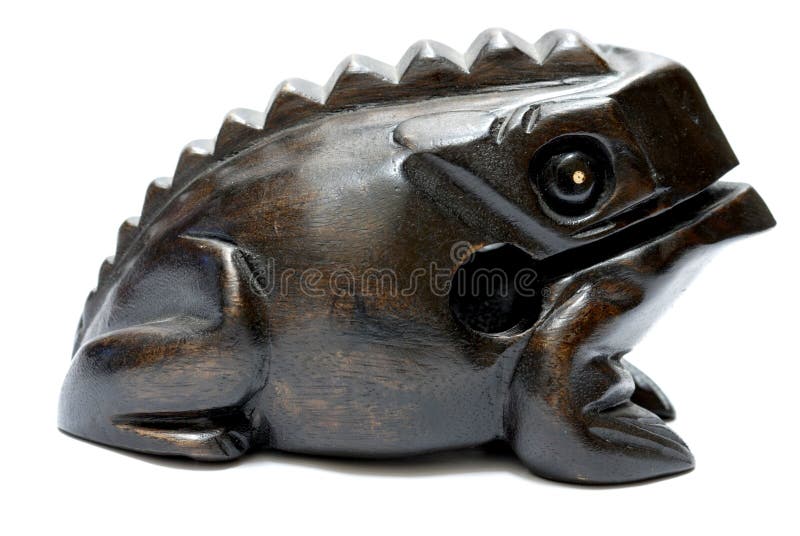 Wooden toad stock photo. Image of laos, isolated, luck - 8979512