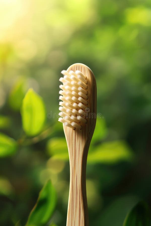 A Wooden Toothbrush Placed on a Table, Ideal for Use in a Rustic or ...