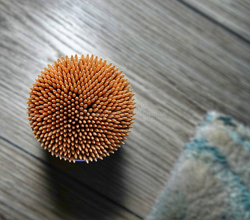 Wooden Toothpicks Closeup - Full Box Stock Photo - Image of parquet ...