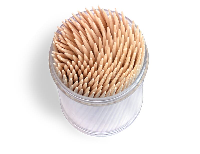 Wooden Toothpicks in a Container Stock Image - Image of toothpick ...