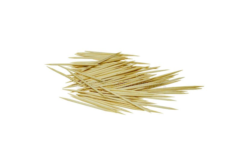 Wooden Toothpicks Isolated on White Background Stock Photo - Image of ...