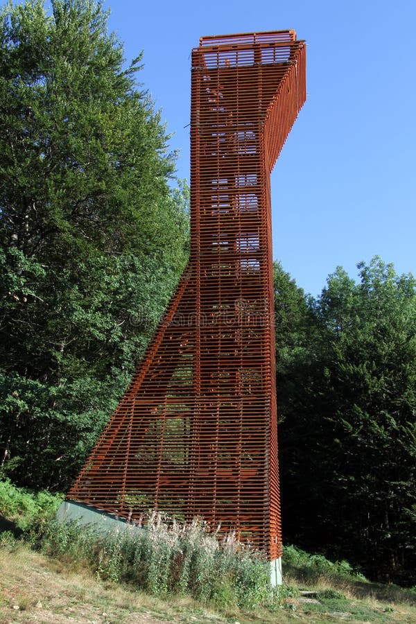 Wooden tower stock image. Image of viewpoint, forest - 26430929