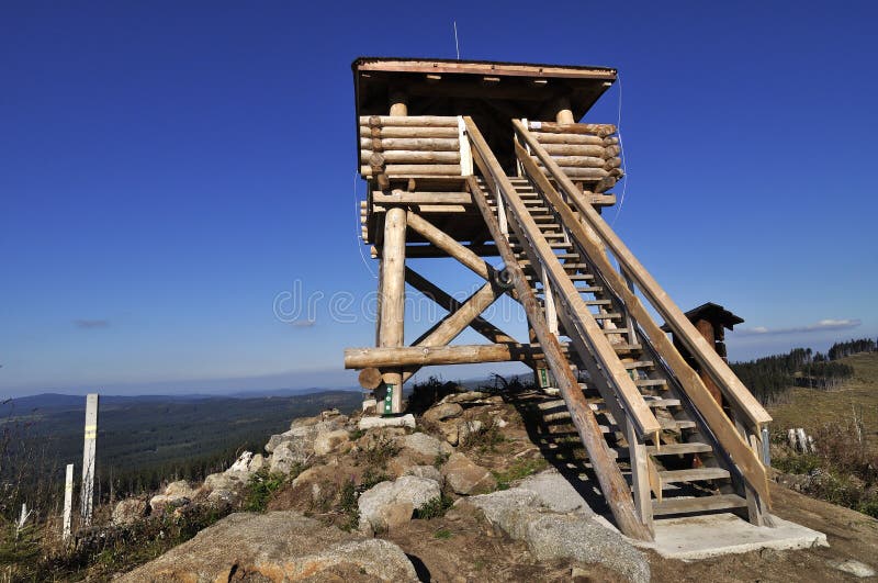 Wooden tower stock image. Image of viewing, autumn, ancient - 27706019