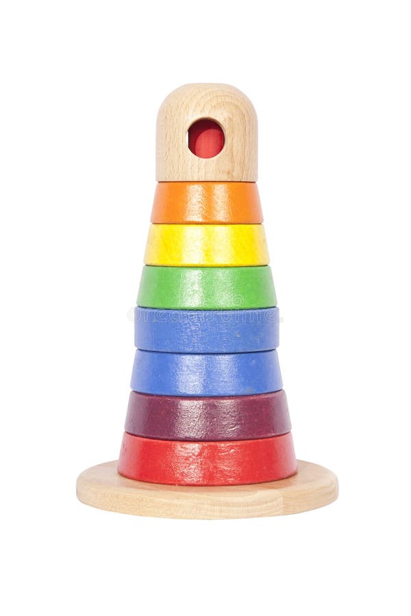 Wooden tower baby toy stock image. Image of play, preschool - 21933409