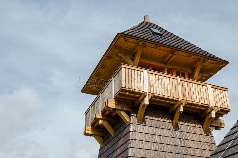 Wooden tower top stock photo. Image of spar, boca, cloudy - 44694750