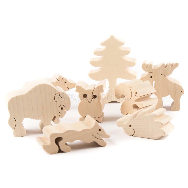 Wooden toy animals stock image. Image of learning, activity - 66604877