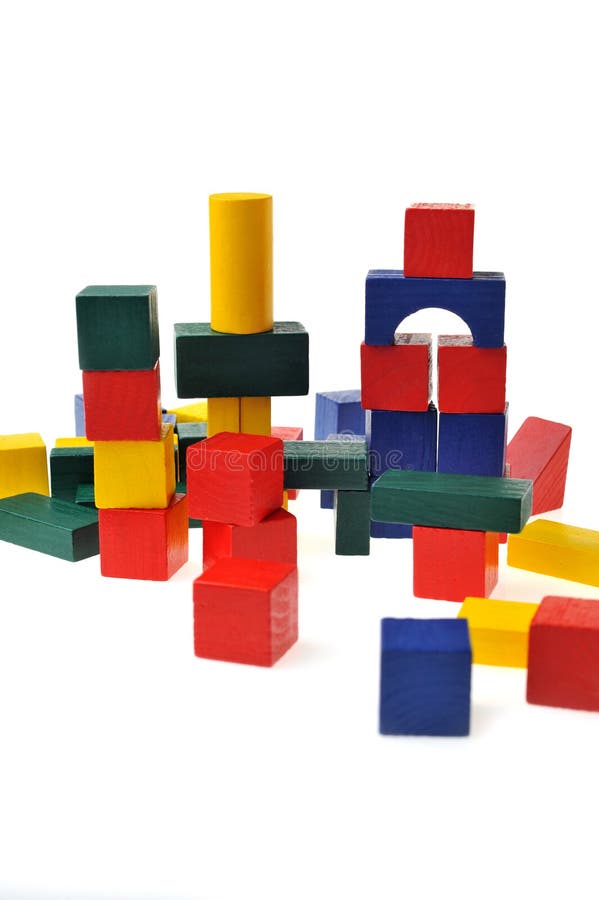 Wooden toy blocks stock image. Image of child, build - 13693179