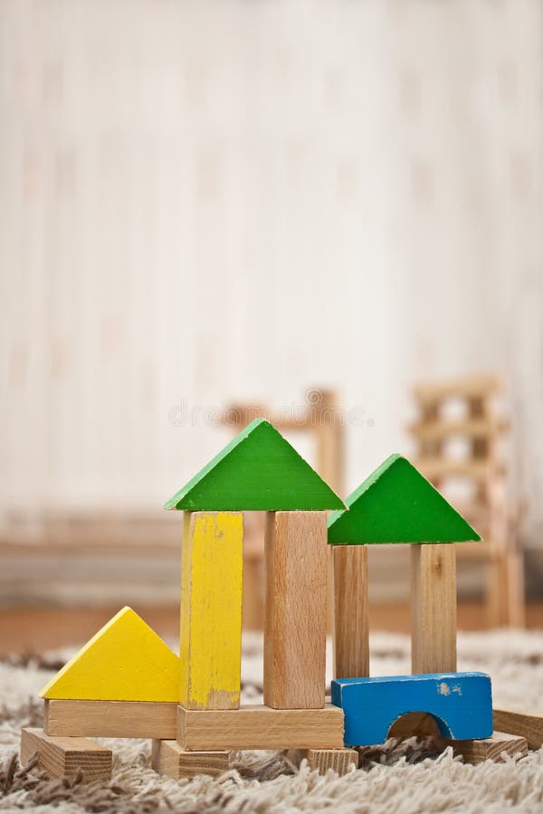 Wooden toy blocks stock image. Image of kindergarten - 19643681
