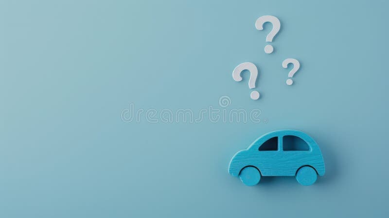 A Wooden Toy Car and Questions..AI Generated Image Stock Photo - Image ...