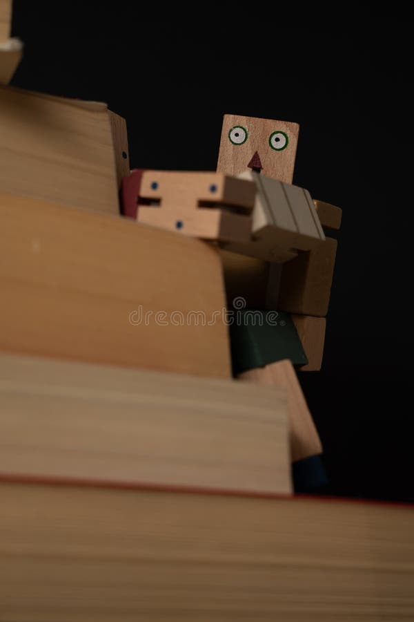 Wooden Toy Climbing Stack of Books for Personal Growth and Knowledge ...