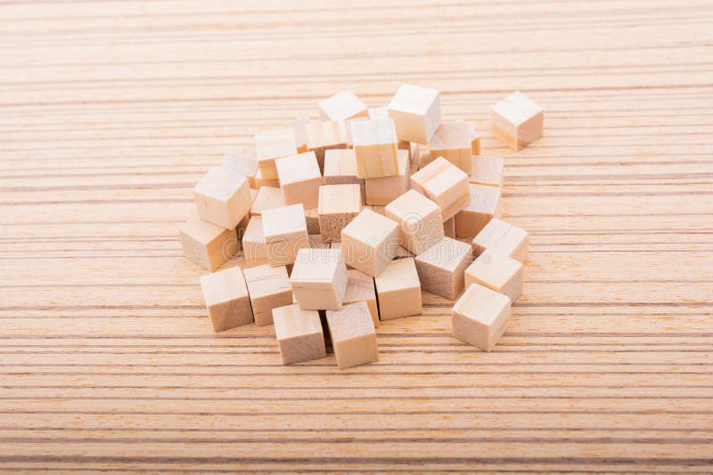 Wooden Toy Cubes As Educational Game Object on Wooden Background Stock ...
