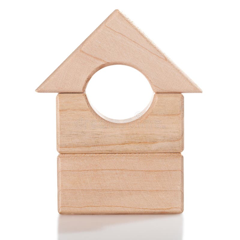 Wooden toy house isolated stock image. Image of concept - 39700271