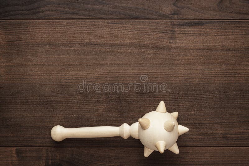 Wooden Toy Mace on the Table Stock Photo - Image of ancient, death ...