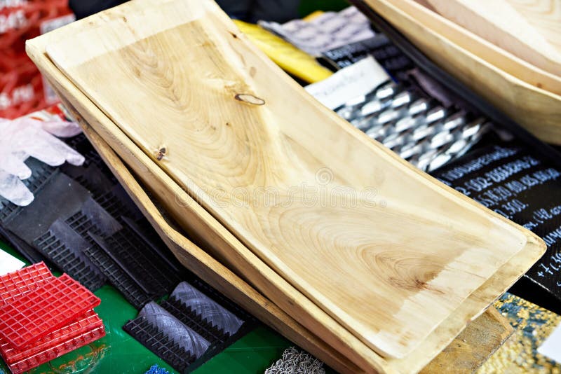 Wooden Trays of Prospector for Gold Mining Stock Image - Image of sand ...