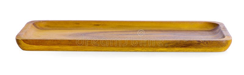 Two Wooden Trays One on Another on a White Background Stock Photo ...