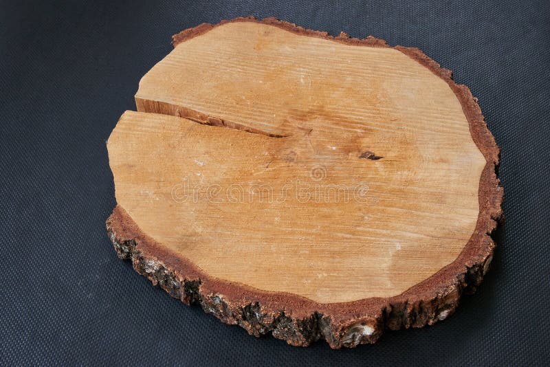 Wooden Tree Plank on Black Background Stock Photo - Image of surface ...