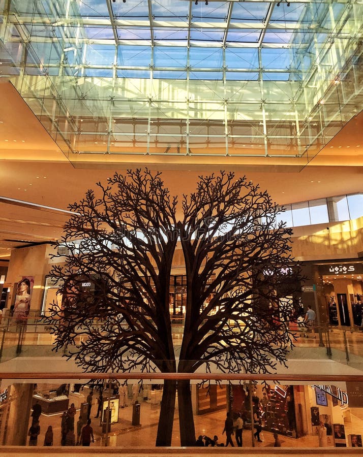 Wooden tree sculpture editorial stock photo. Image of ceiling - 63440148