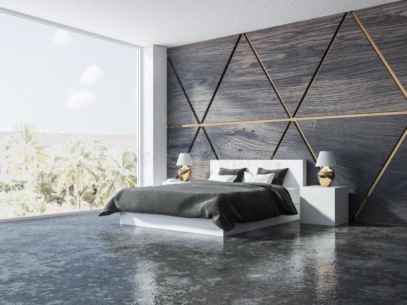 Wooden Triangle Pattern Bedroom Corner Stock Illustration ...