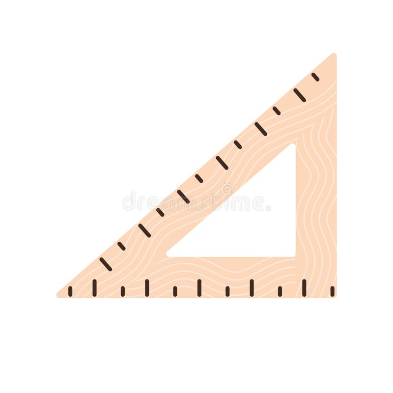 Triangle Ruler Isolated on White Stock Vector - Illustration of angle ...