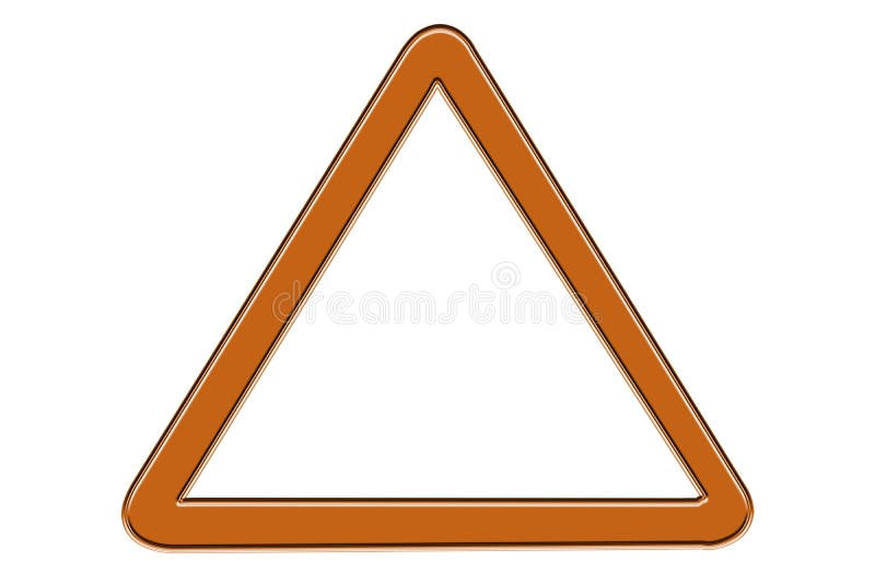 Wooden Triangular Shaped Frame Isolated on Plain White Background Stock ...