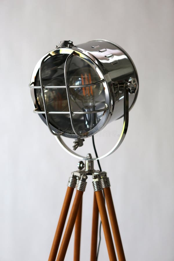 Wooden Tripod Studio Lamp 1 Stock Photo - Image of lamp, spotlight ...