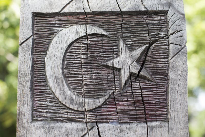 Wooden Turkish Flag stock image. Image of decorate, scratch - 42630461