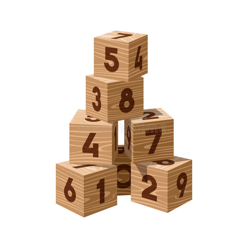 Vector Wooden Number Blocks Stock Illustrations – 87 Vector Wooden ...