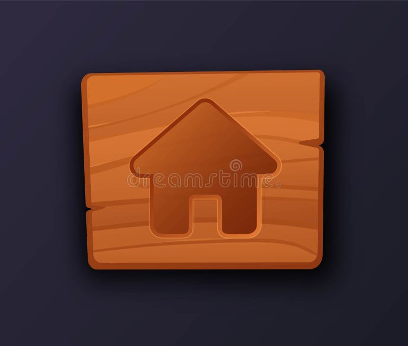 Wooden vector buttons stock vector. Illustration of element - 278745981