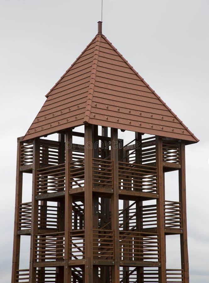 Wooden view point tower stock photo. Image of tall, architectural ...
