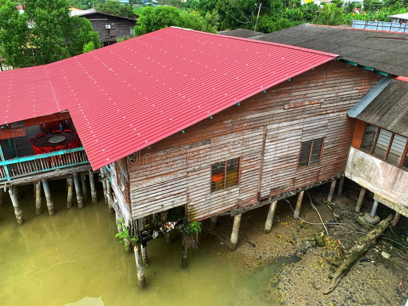 Wooden Village Home stock photo. Image of located, riverside - 302843908