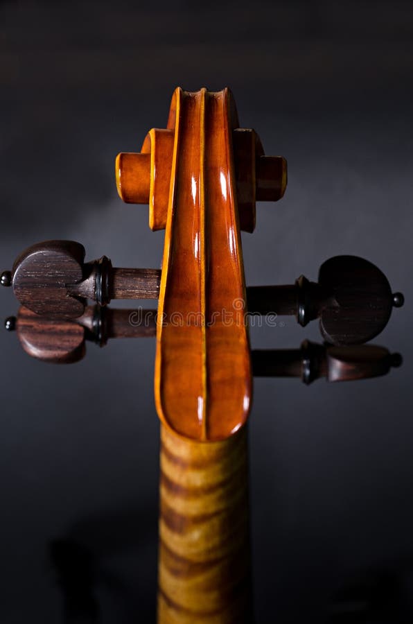 Wooden violin head stock photo. Image of antique, decor - 69707726
