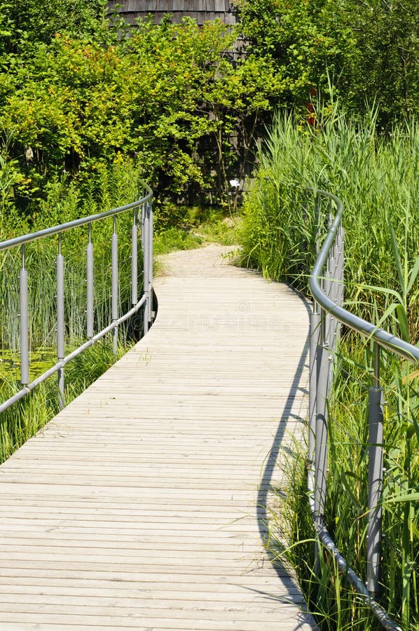 Wooden Walking Bridge - White River County Park Stock Image - Image of ...
