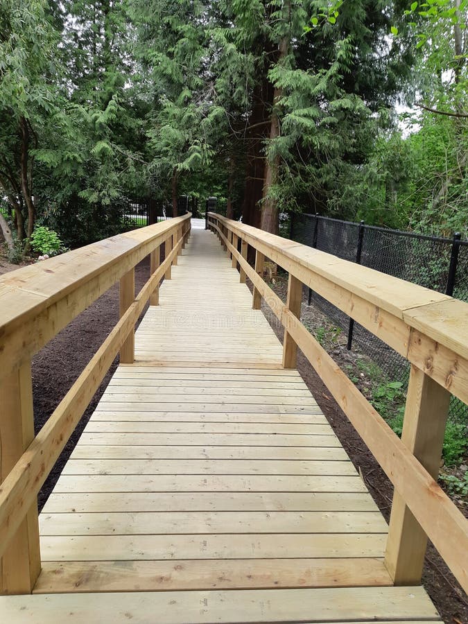 Wooden walkway Bridge stock photo. Image of wooden, wood - 149406700