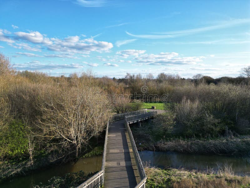 Wooden Walkway Over the River Thames in Buckinghamshire Stock Image ...