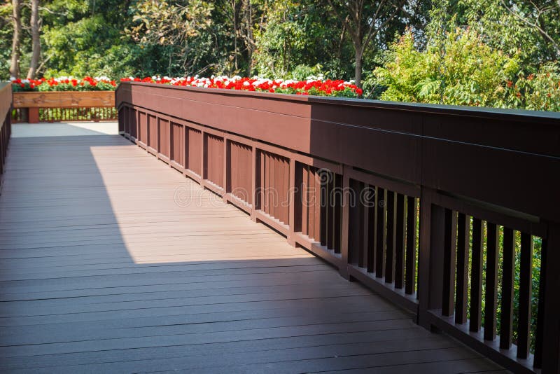 Wooden Walkway on the Terrace Stock Photo - Image of home, wooden: 53145324