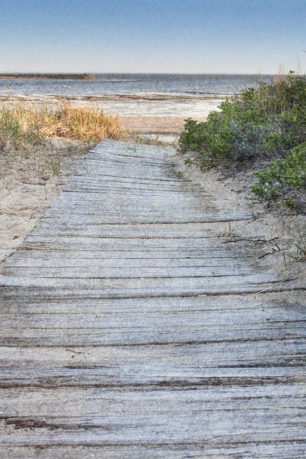 Wooden Walkway to Beach stock image. Image of wooden, railing - 633881