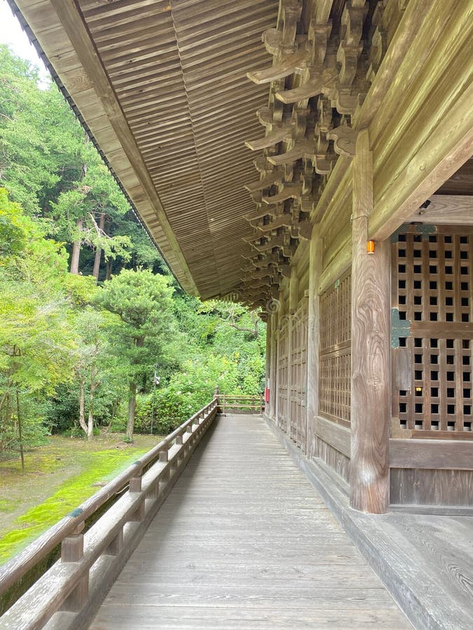 Wooden Walkway by a Japanese Building Editorial Photo - Image of ...