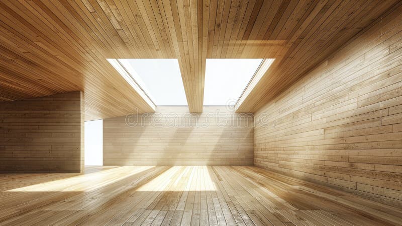 A Wooden Wall with an Attic Window, Light Wood Grain Texture, Interior ...