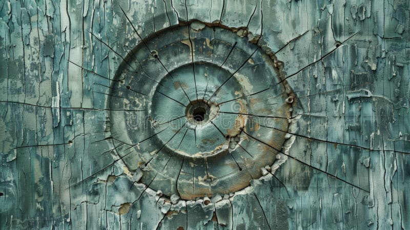 A Wooden Wall with a Circular Hole, Suitable for Use in Interior Design ...