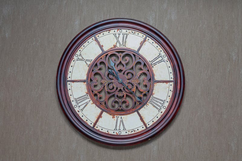 Wooden Wall Clock stock image. Image of clock, europe - 272006601