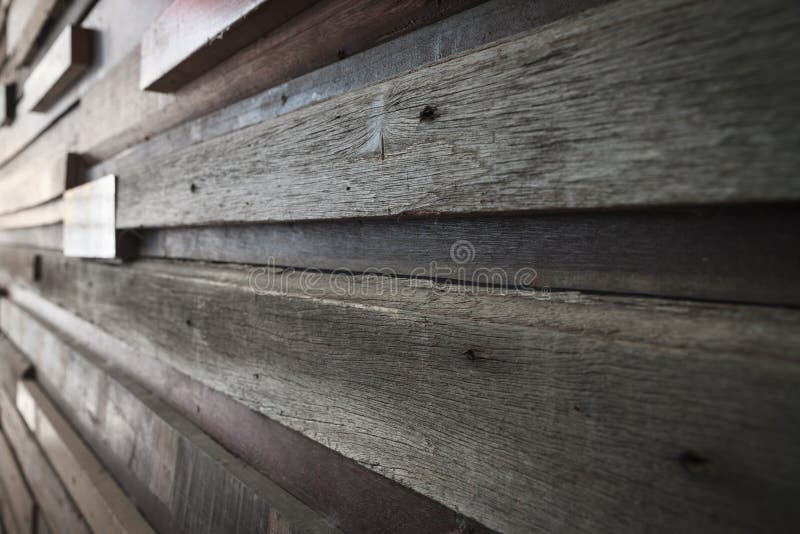 Wooden Wall in Closeup View Perspective Angle. Stock Photo - Image of ...