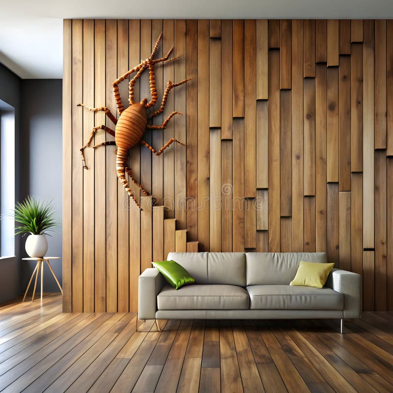 A Wooden Wall Crawl Design Featuring Natural Textures and Patterns As ...