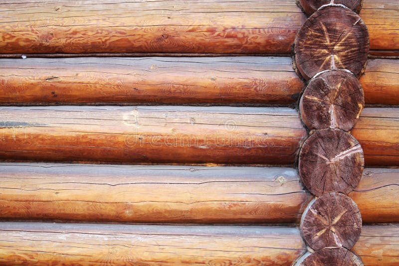 Wooden log wall texture stock image. Image of architecture - 124008775