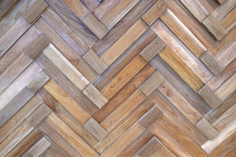 Wooden Wall Herringbone Natural Rubber Wood Texture. Stock Photo ...