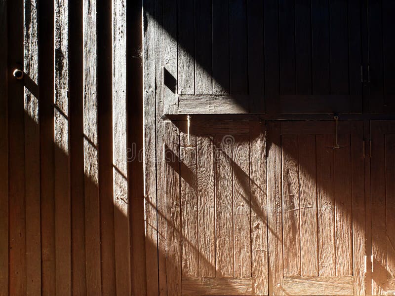 Wooden Wall, Light and Shadow Stock Image - Image of house, abstract ...